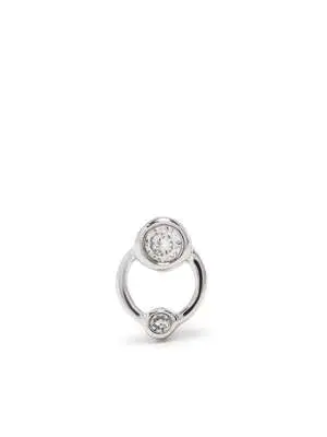 MARIA BLACK 14kt White Gold Diamond Stud Earring - Silver