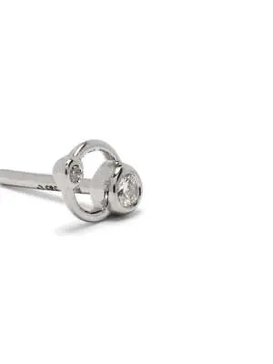 MARIA BLACK 14kt White Gold Diamond Stud Earring - Silver