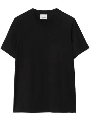 Burberry Embroidered-logo T-shirt - Black