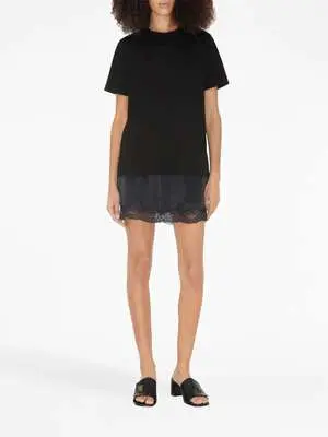 Burberry Embroidered-logo T-shirt - Black