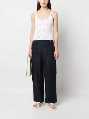 Vince Wide-leg Linen Trousers