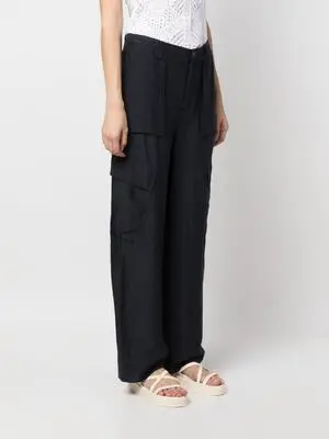 Vince Wide-leg Linen Trousers