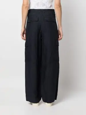 Vince Wide-leg Linen Trousers