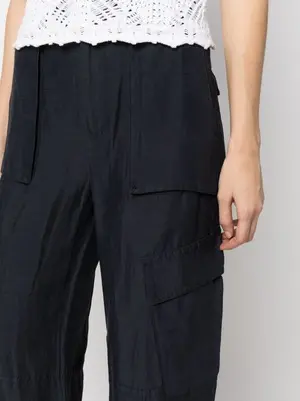 Vince Wide-leg Linen Trousers