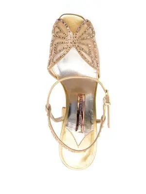 SOPHIA WEBSTER Farfalla Crystal-embellished Sandals - Gold