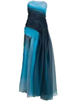 Ermanno Scervino Tonal-design Ruched Gown