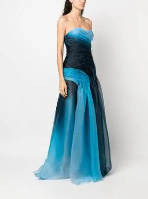Ermanno Scervino Tonal-design Ruched Gown