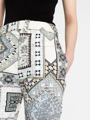 Etro Patchwork-print Trousers
