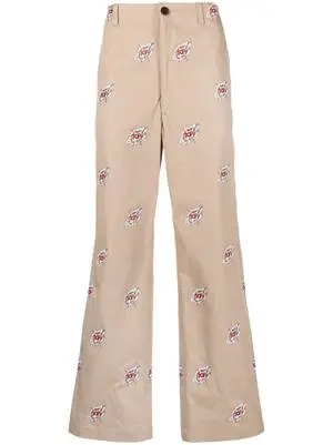 Junya Watanabe X Roy Lichtenstein Cotton Chino Trousers - Neutrals