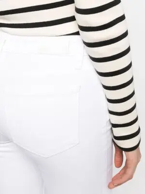 Paige Mid-rise Flared Jeans - White