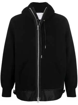 Sacai Zip-up Cotton-blend Hoodie