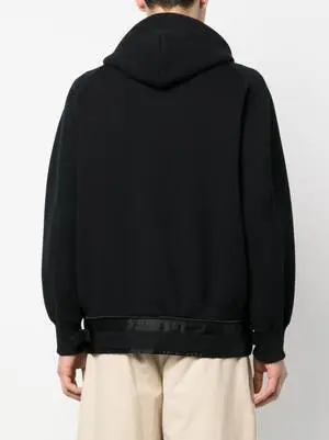 Sacai Zip-up Cotton-blend Hoodie