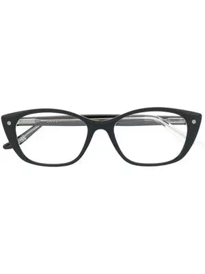 SNOB S Bocca Cat-eye Optical Glasses - Black
