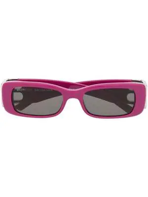 Balenciaga Balenciaga Eyewear Crystal-Embellished Square-Frame Sunglasses Purple