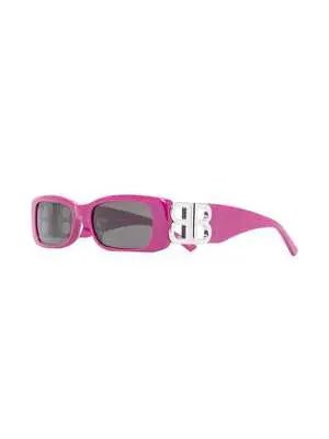 Balenciaga Crystal-embellished Square-frame Sunglasses - Purple