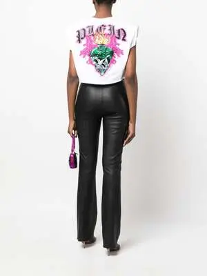 Philipp Plein Love Tattoo Cropped T-shirt - White