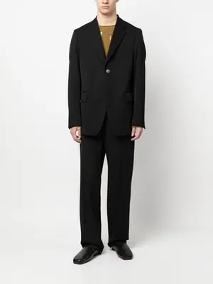 LANVIN Single-breasted Wool Blazer - Black