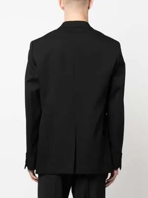 LANVIN Single-breasted Wool Blazer - Black