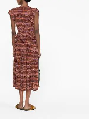 Ulla Johnson Bendetta Abstract-print Silk Midi Dress