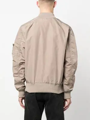 Alpha Industries Zip-up Bomber Jacket - Neutrals