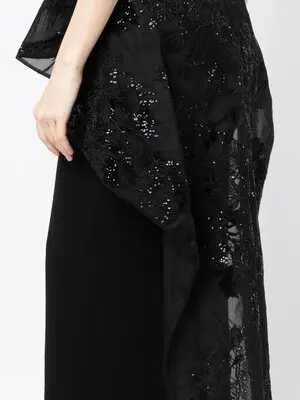 SAIID KOBEISY Strapless Embroidered Dress