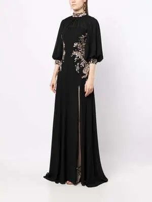 SAIID KOBEISY Sequin-embellished Long Dress