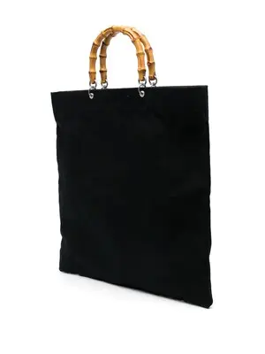 JIL SANDER Logo-print Bamboo-handle Tote Bag