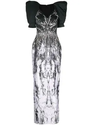 SAIID KOBEISY Sequin-embellished Gown