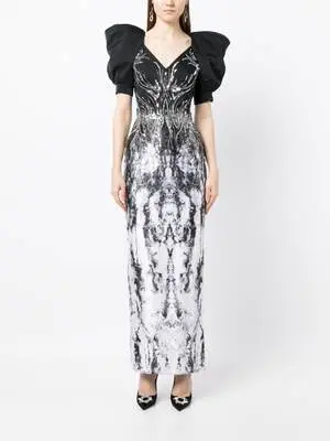 SAIID KOBEISY Sequin-embellished Gown
