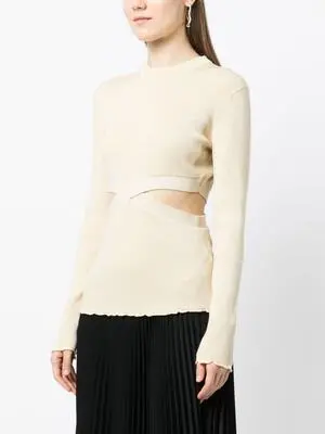 3.1 Phillip Lim Lurex Cut-out Knitted Top