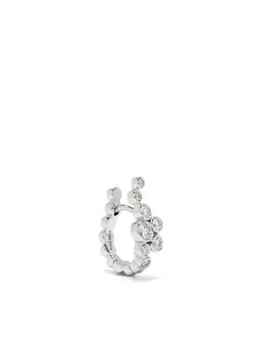 MARIA BLACK 14kt White Gold Garbo Single Huggie Earring - Silver
