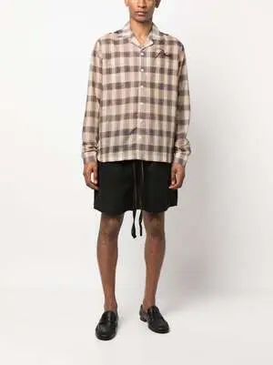 Rhude Logo-embroidered Checked Shirt