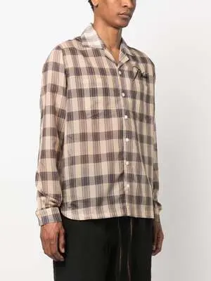 Rhude Logo-embroidered Checked Shirt