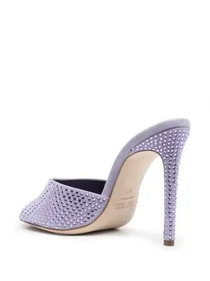 Paris Texas 110mm Crystal Embellished Leather Sandals