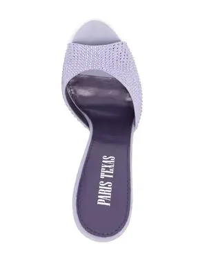 Paris Texas 110mm Crystal Embellished Leather Sandals