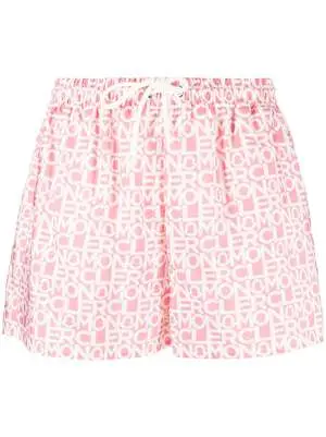 Moncler Logo-print Shorts - Pink