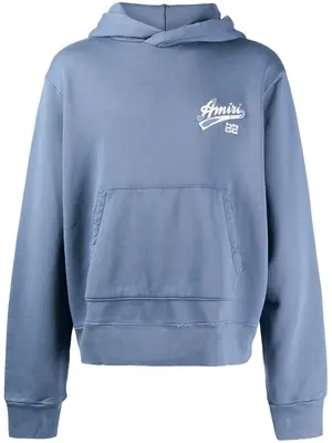 Amiri Logo-print Hoodie - Blue