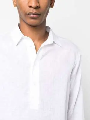 Orlebar Brown Long-sleeve Polo Shirt - White