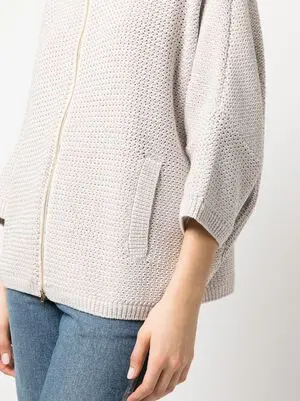 Herno High-neck Knitted Cardigan