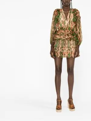 Ulla Johnson Adelaide Abstract-print Minidress - Green