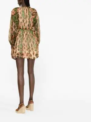 Ulla Johnson Adelaide Abstract-print Minidress - Green