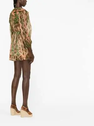 Ulla Johnson Adelaide Abstract-print Minidress - Green