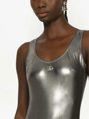 Dolce & Gabbana Foiled-effect Racer Swimsuit
