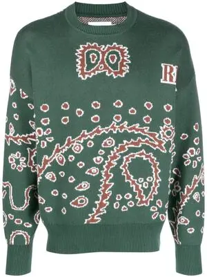Rhude Intarsia-knit Jumper - Green