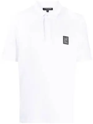 Costume National Logo-patch Piqué Polo Shirt - White