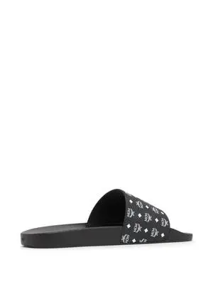 Mcm Logo-print Slides - Black