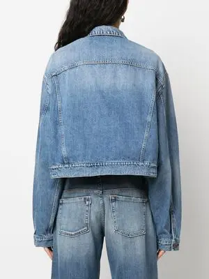 3x1 High-low Hem Cropped Denim Jacket