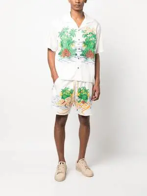 Rhude Graphic-print Drawstring Shorts