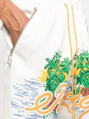 Rhude Graphic-print Drawstring Shorts