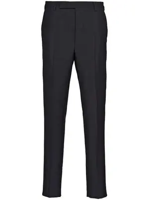 Prada Wool Tailored Trousers - Black